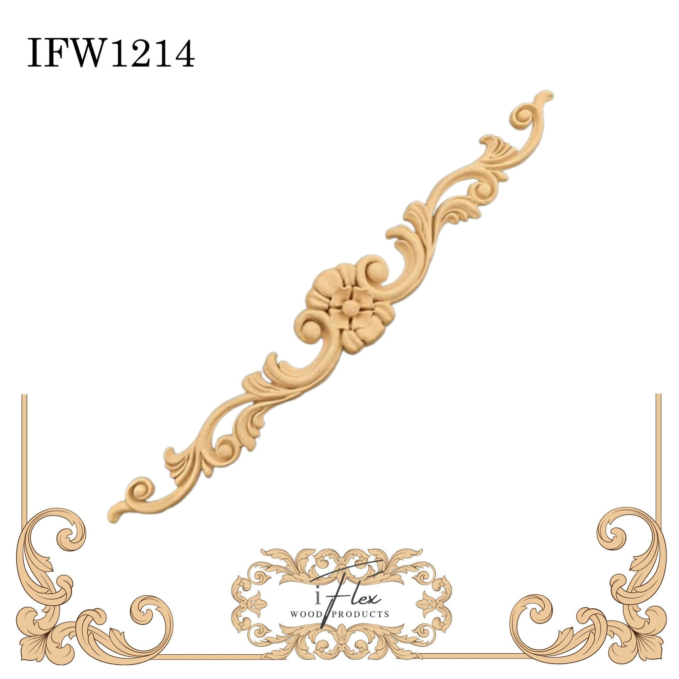 Flower Scroll Centerpiece IFW 1214 – iFlex Wood Products